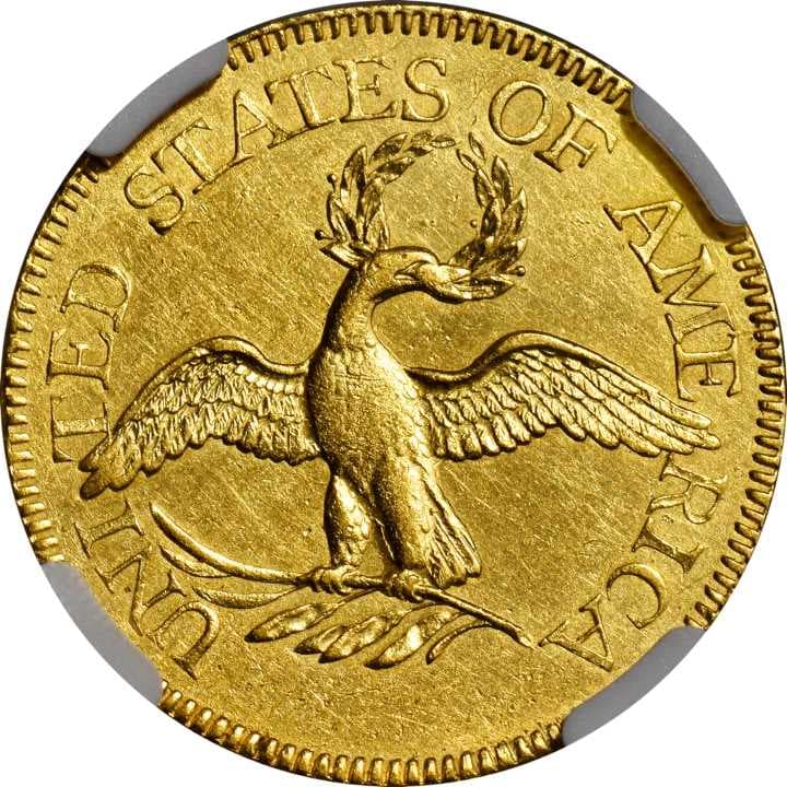 1796/5 Capped Bust Right Half Eagle. BD-1, the only known dies. Rarity ...